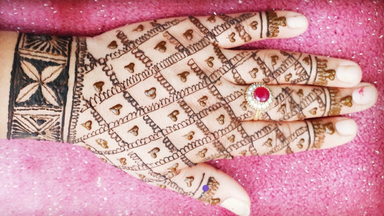 Net Mehndi Design For Back Hand | Little Heart Net Henna Designs 2020 ...