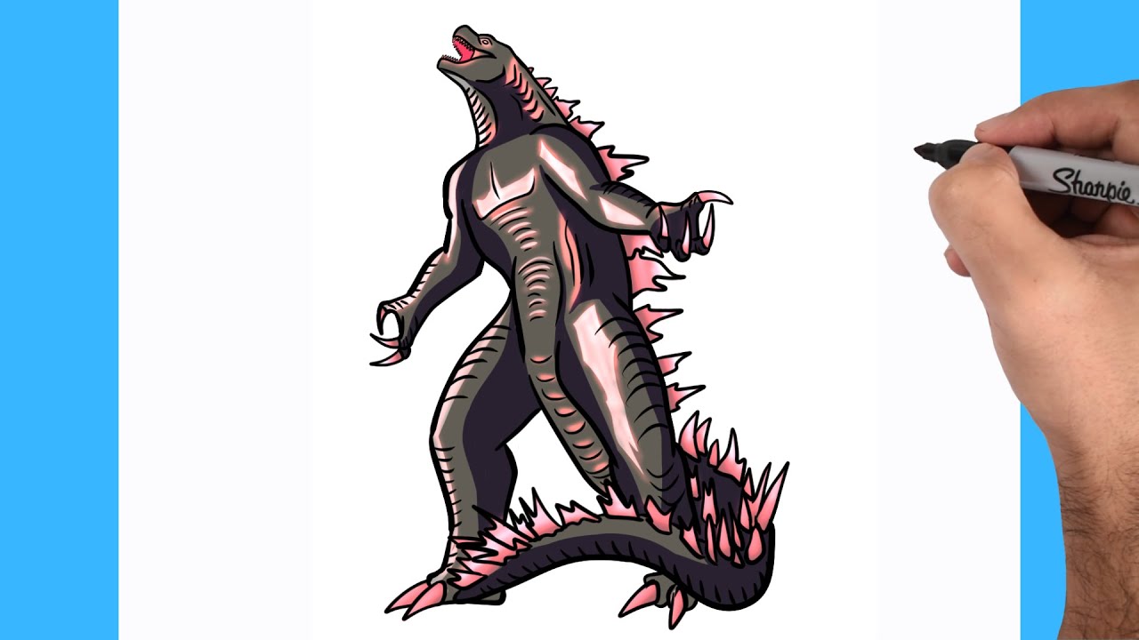 HOW TO DRAW PINK GODZILLA - YouTube