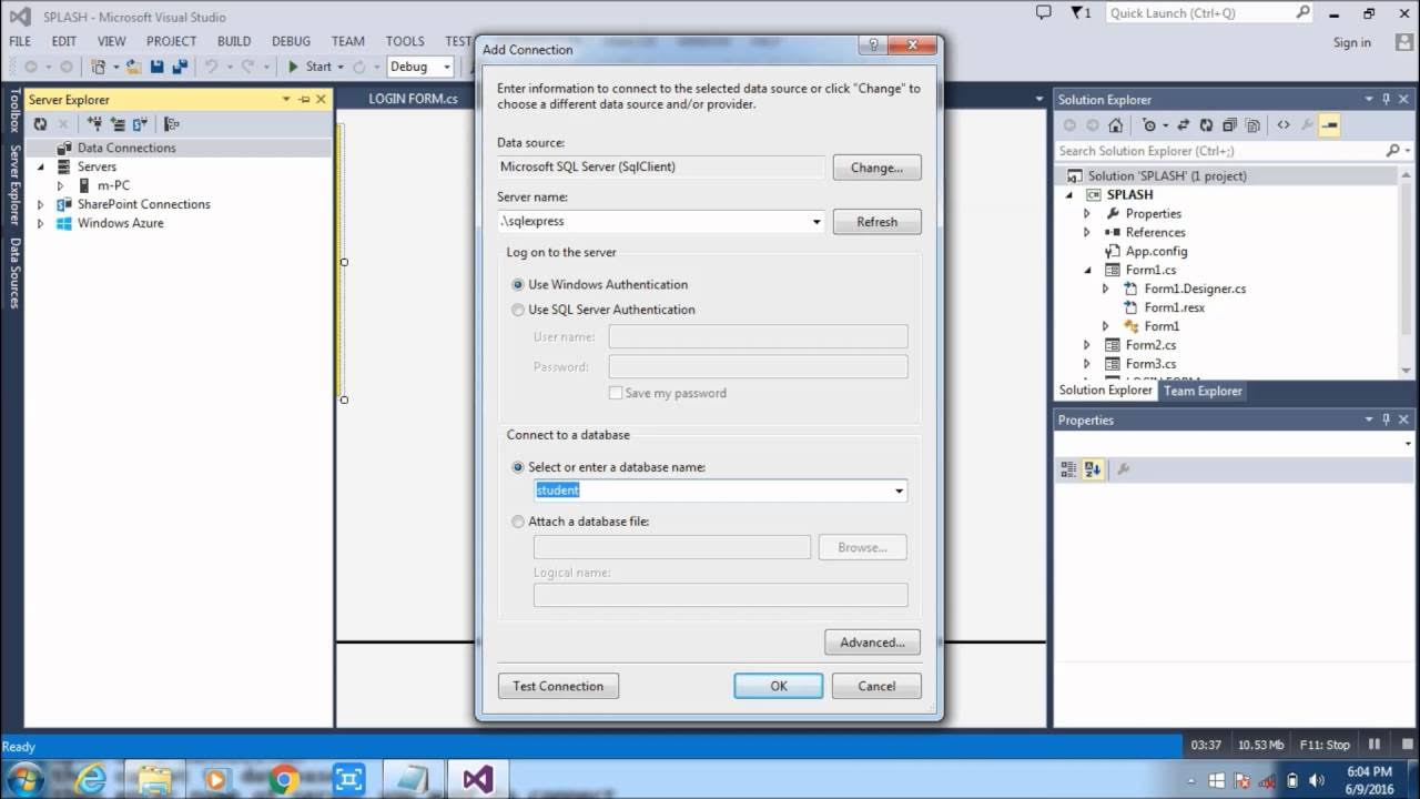 How to connect C# application to SQL database - YouTube
