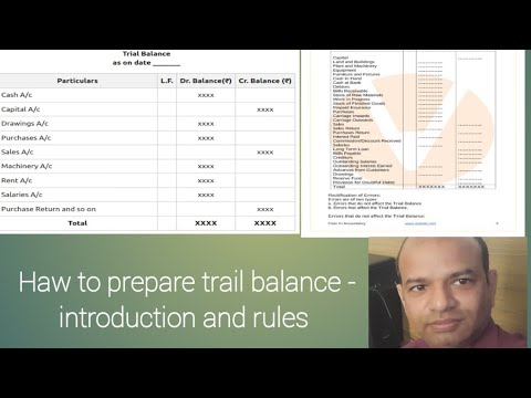 creating trail balance from ledger - YouTube
