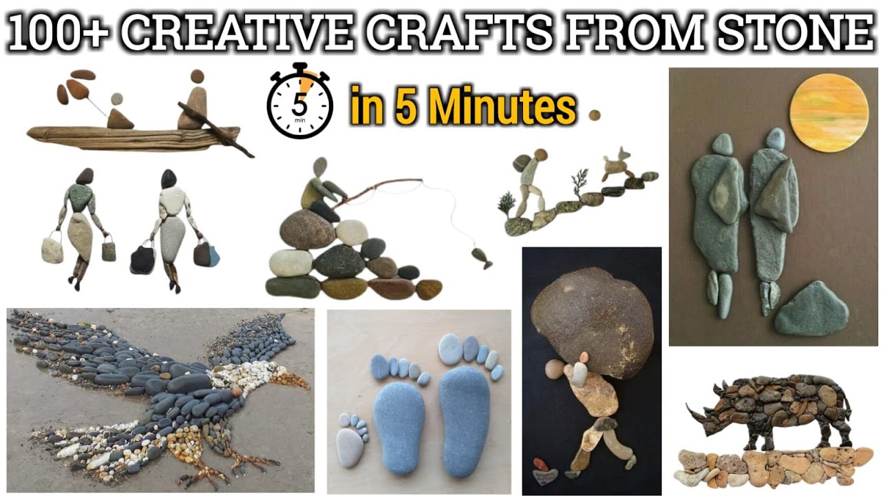 Amazing Stone Art Ideas! Over 100 DIY Crafts for Everyone | Ultimate ...