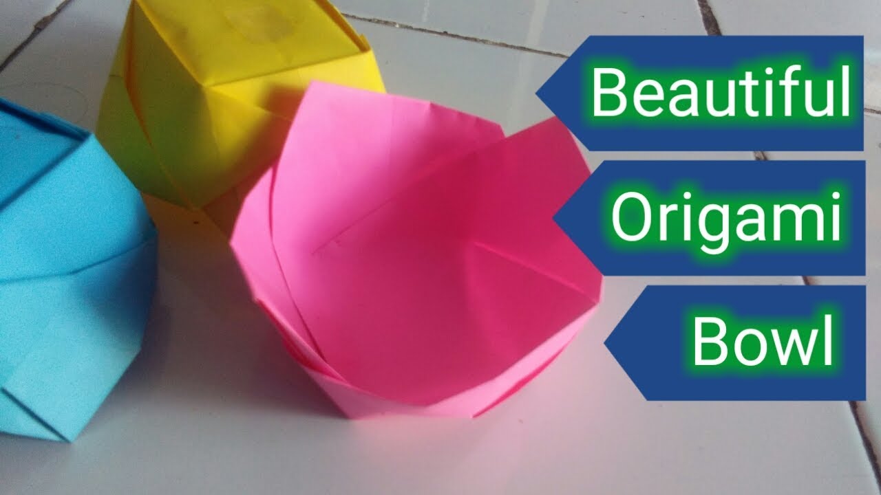 How to make a Beautiful Origami Bowl | Origami Zahiraku - YouTube