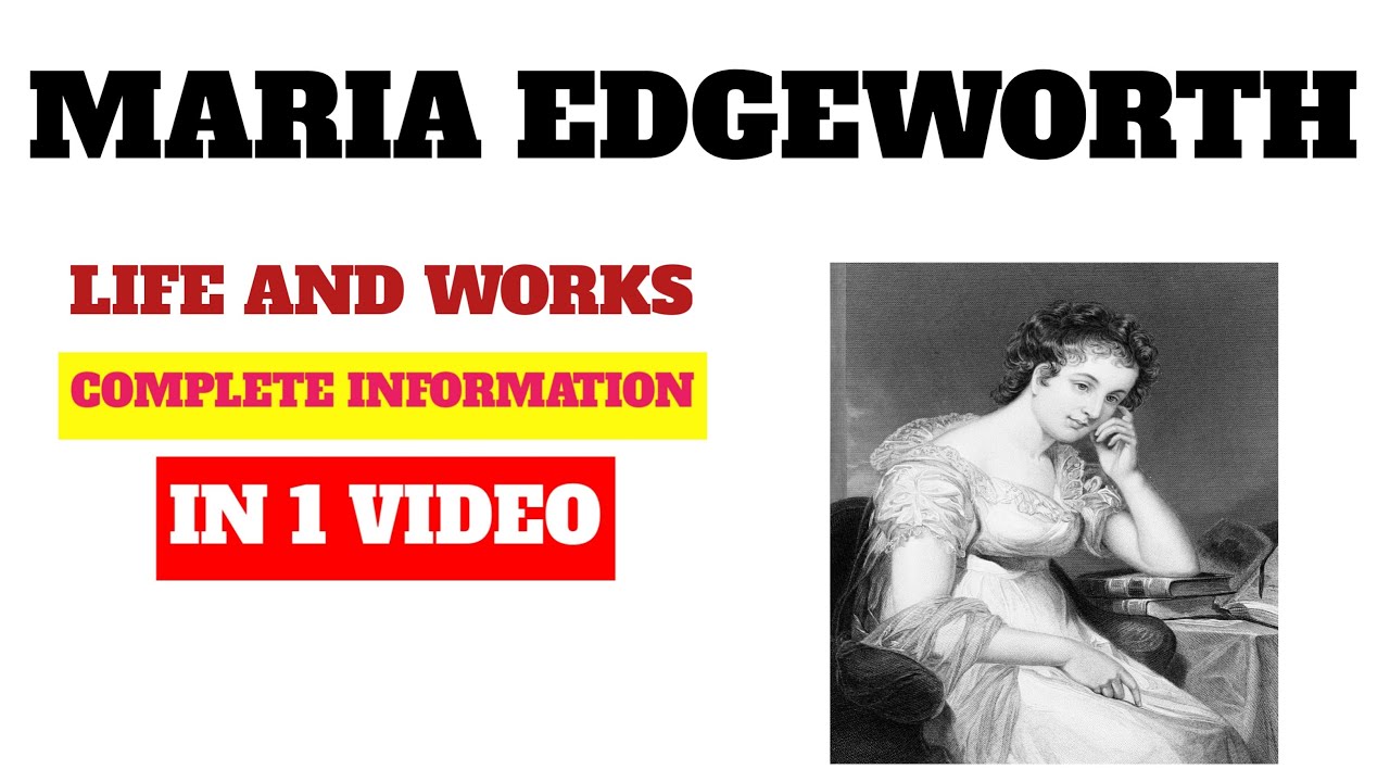 Maria Edgeworth biography and works - YouTube