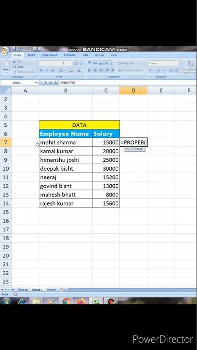 Capital first letter in Excel| Proper Case | Excel tricks #shorts #excel - YouTube