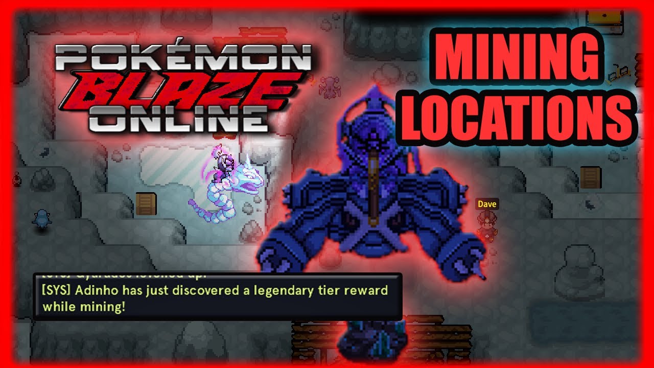 ALL MINING SITE LOCATIONS IN POKEMON BLAZE ONLINE! - YouTube