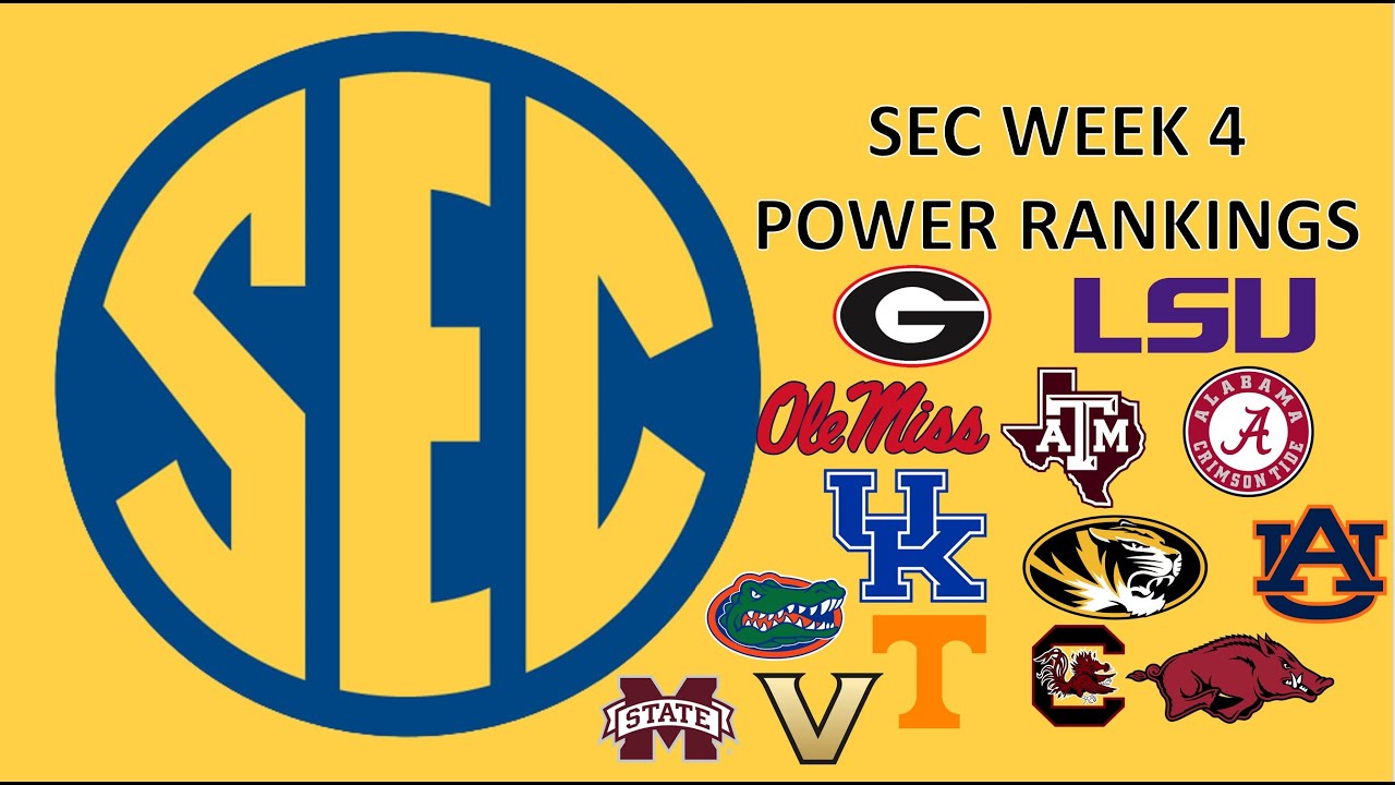 SEC Power Rankings After Week 4 - YouTube