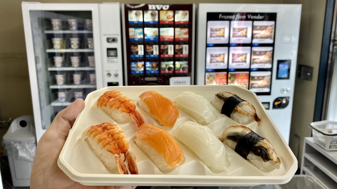 Sushi Vending Machine in Kanagawa, Japan - YouTube