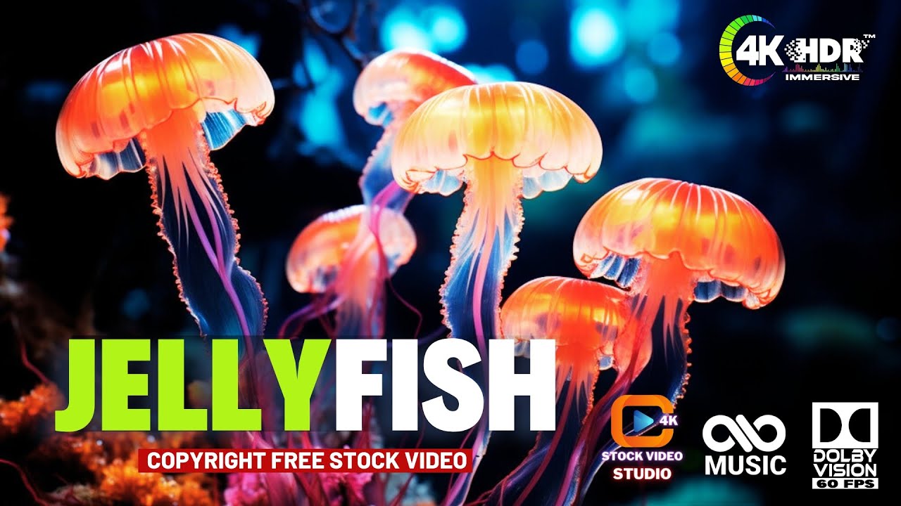 Jellyfish 4k: Explore the World of Jellyfish & Relaxing Piano Music ...