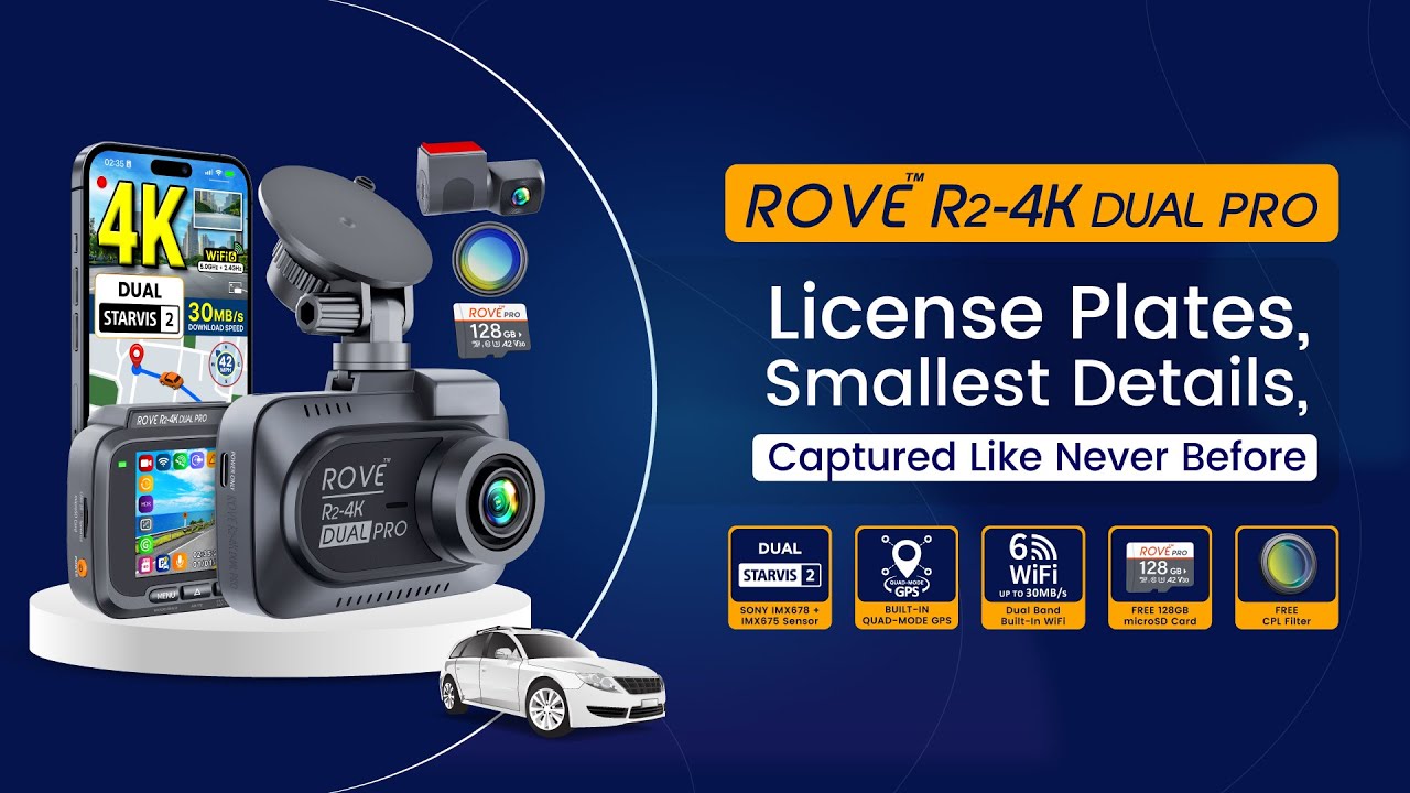 ROVE R2-4K DUAL PRO Dash Cam | Official Launch 2025 | Dual STARVIS 2 | True 4K + 2K Recording ...
