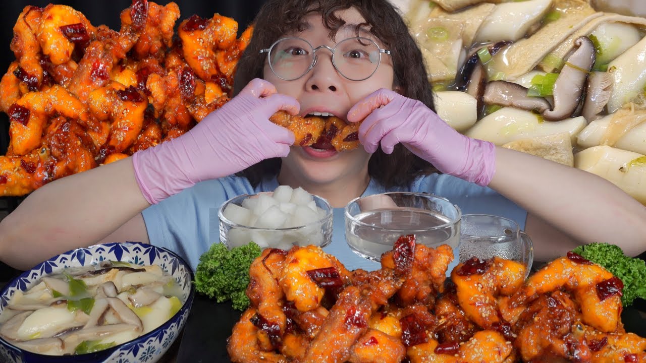 얌야미가 치킨을 먹는다구?! Spicy Chicken Mukbang - YouTube