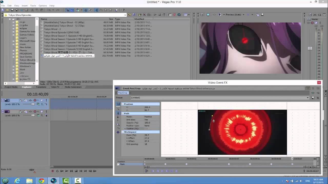 Sony Vegas Amv Eye Masking - YouTube