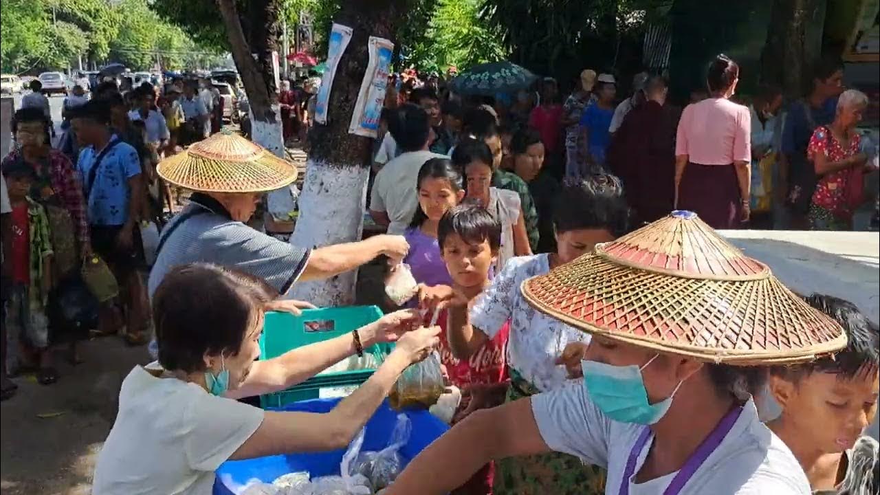 13 11 23 သရက်တောကျောင်းတိုက် သဘာဝတရားရိပ်သာ၌ နေ့စဥ် ထမင်း ဟင်း အဟာရဒါန