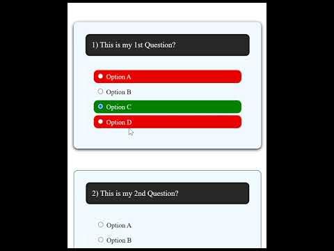 create MCQs using basic HTML, CSS and Javascript with code. #shorts - YouTube