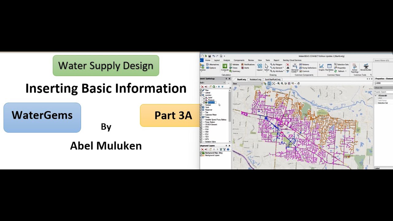 Part 3A Inserting Basic Information in WaterGems By Abel M - YouTube
