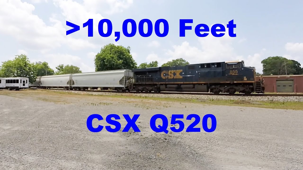 CSX Q520 - Over 10,000 Feet of Train - YouTube