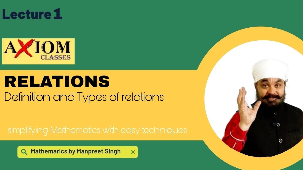 Relations: basic definition and types of relation - YouTube