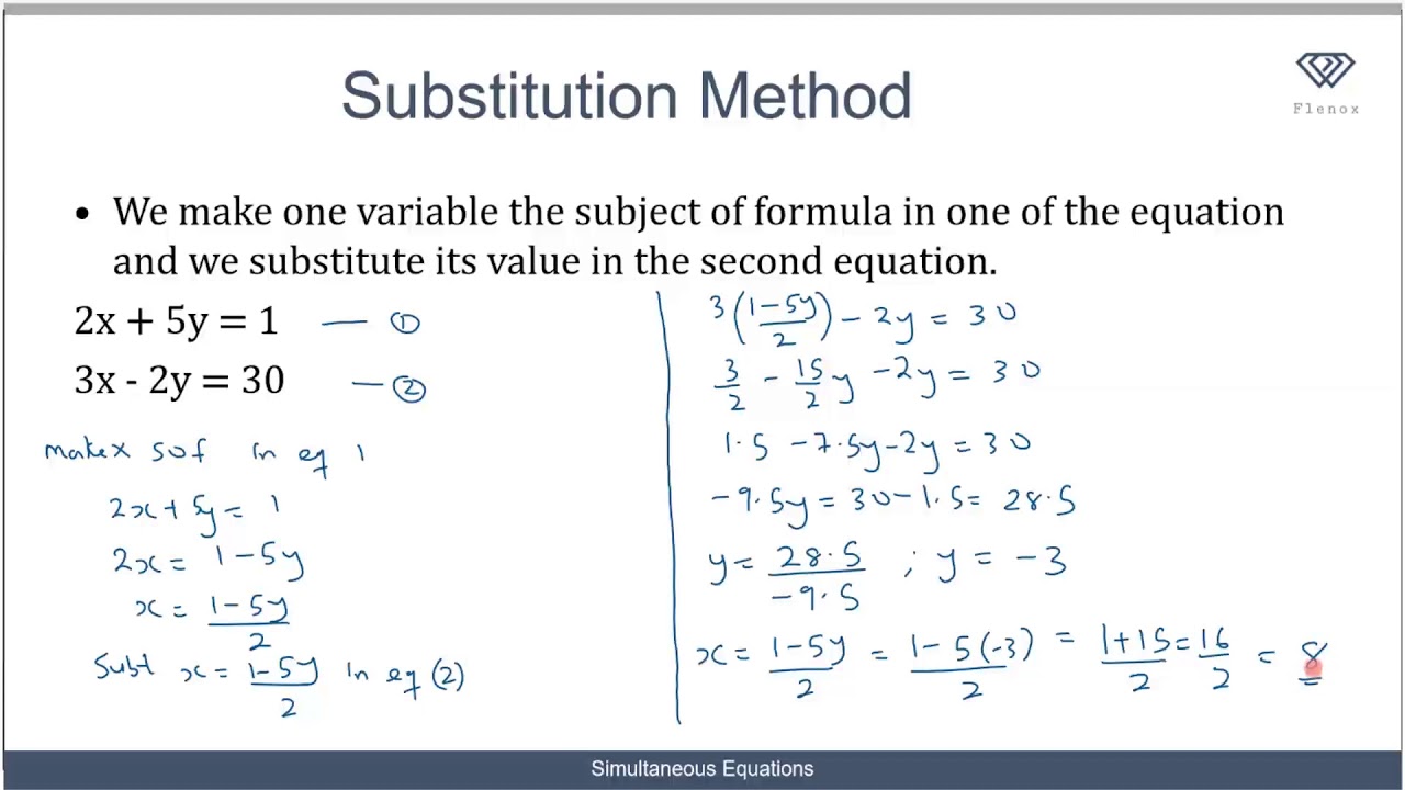7 Simultaneous Equations YouTube