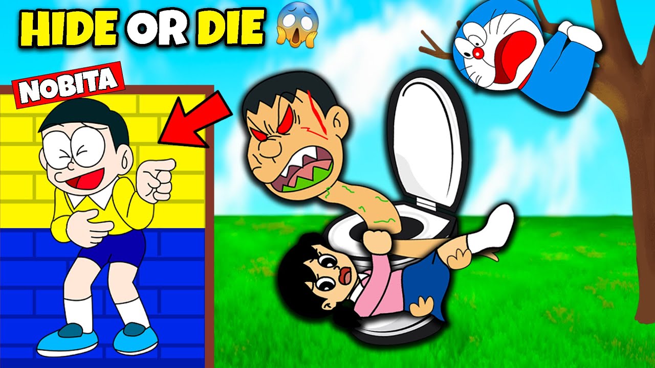 Shinchan and Nobita Vs Monster Toilet 2😱|| Funny Game || Shinchan and ...