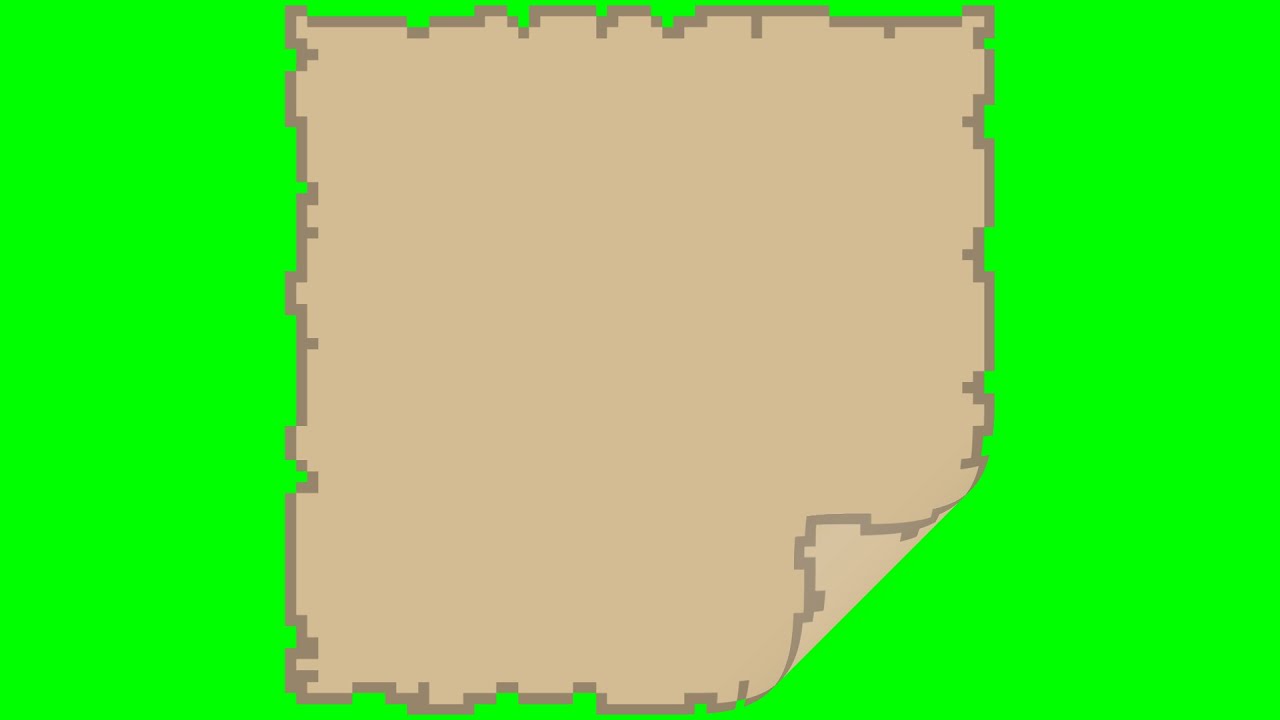 Paper folding animation minecraft green screen - YouTube