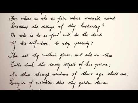 Sonnet 3 - Shakespeare - YouTube
