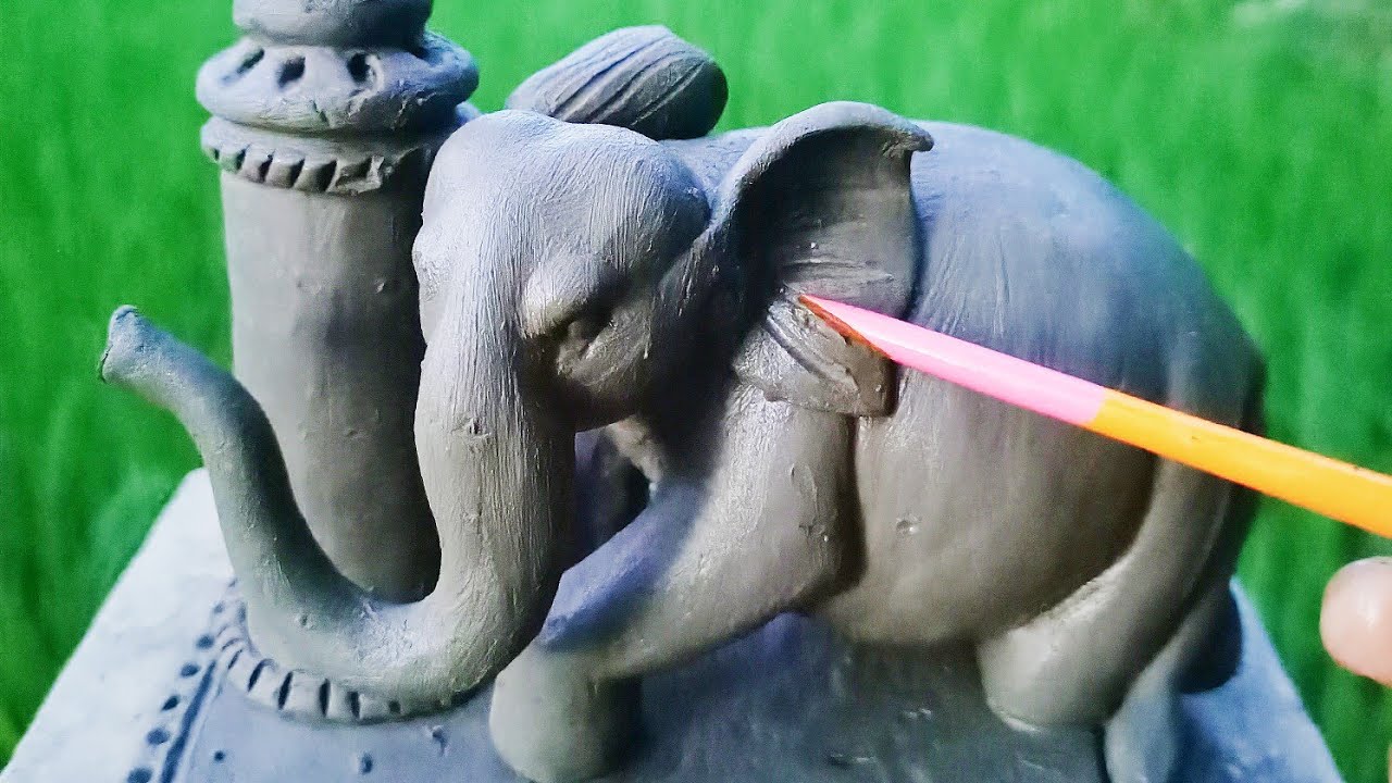মাটি দিয়ে হাতি তৈরী | How To Make A Baby Elephant Easy | Mitti Ka ...