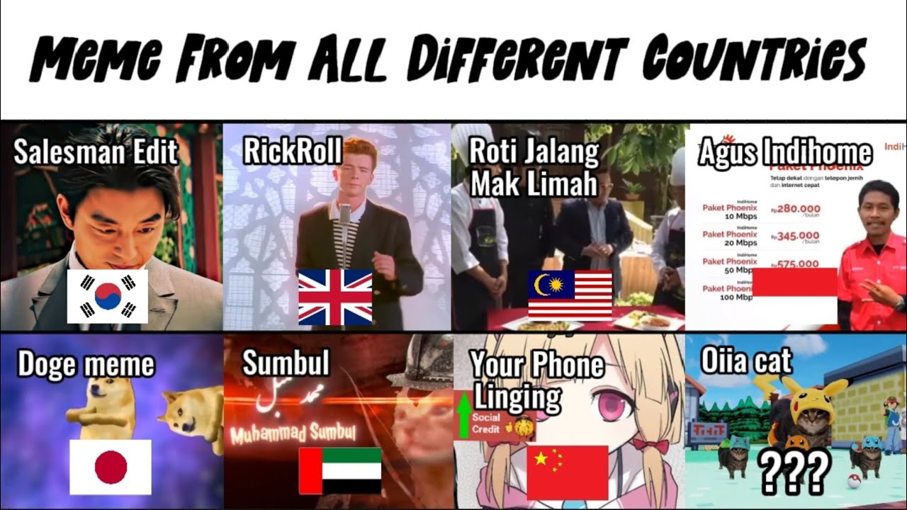 Meme From ALL Different Countries - YouTube