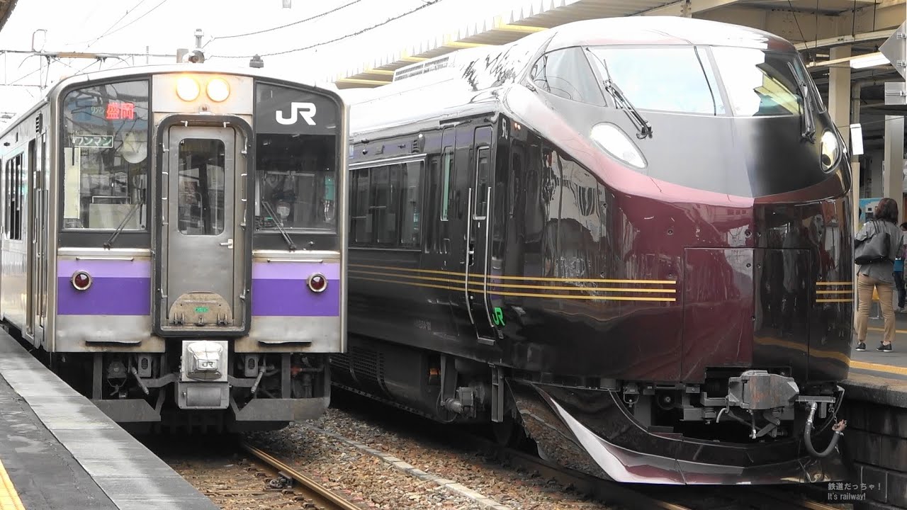 E655系 和(なごみ) 団体臨時列車 東北本線一ノ関駅で E655 series NAGOMI train - YouTube