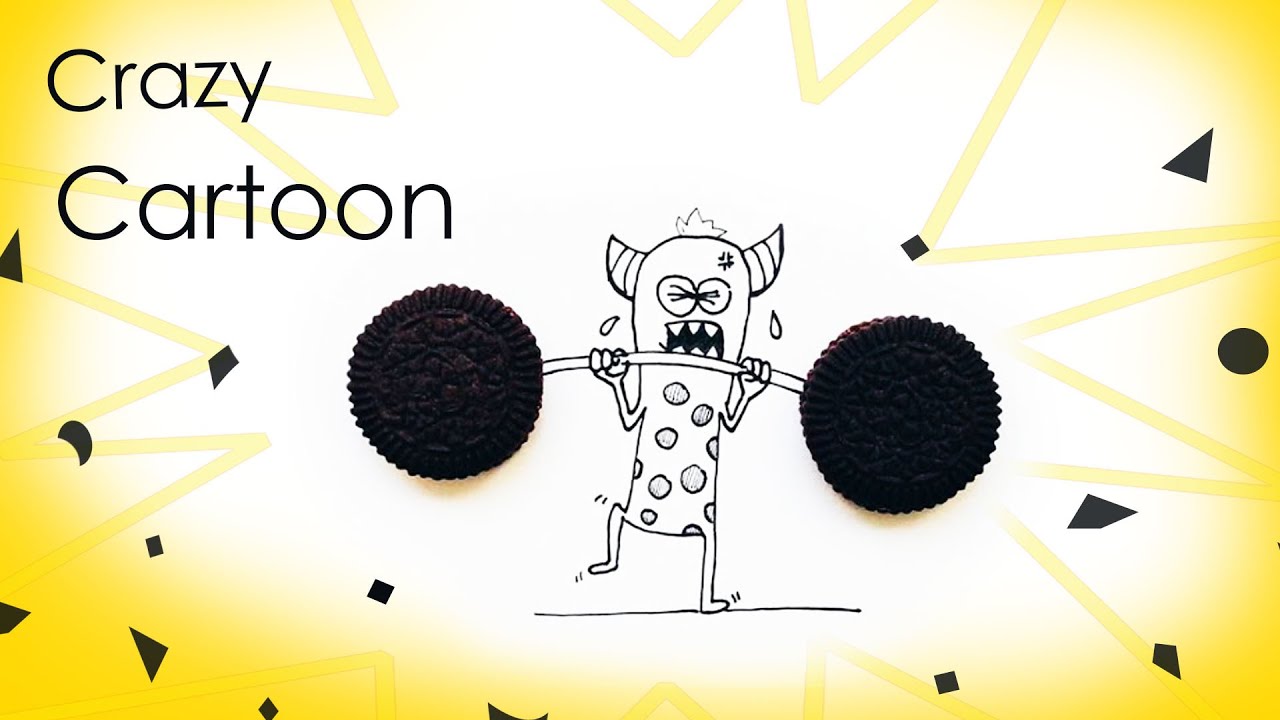 Crazy Cartoon Drawing Step by Step For Beginners || Crazy Monster ...