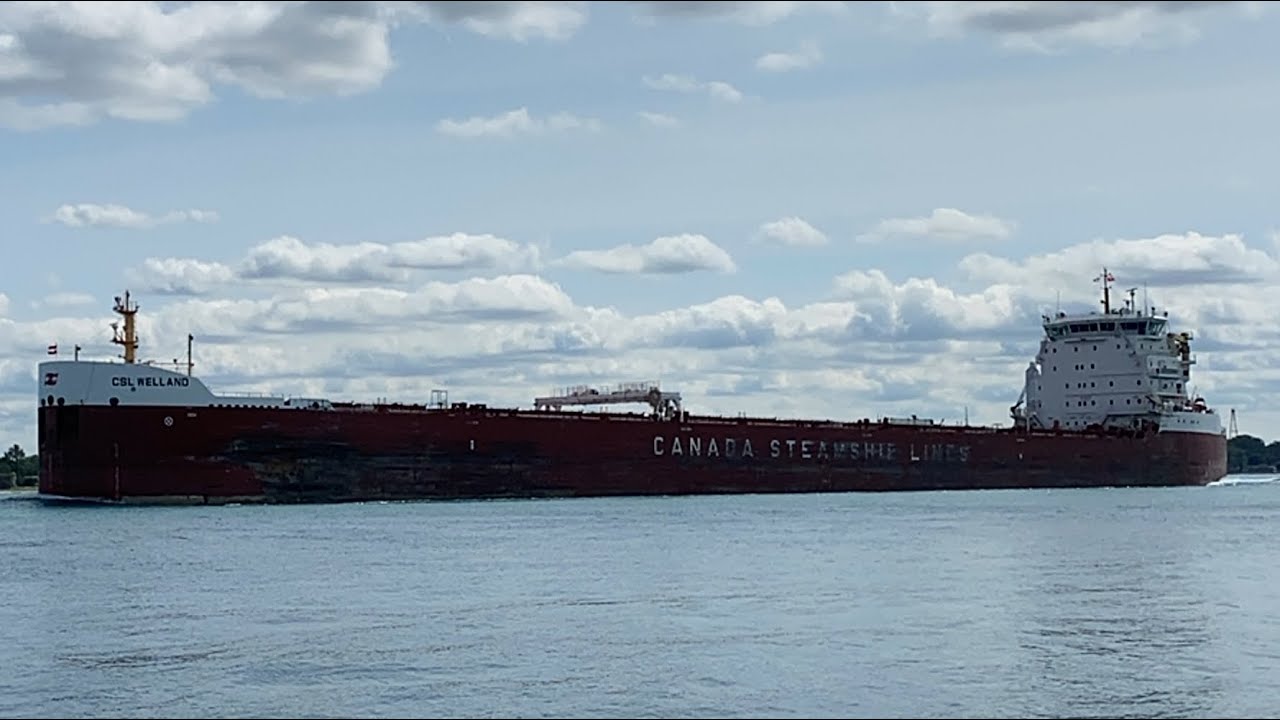 CSL Welland Freighter - YouTube
