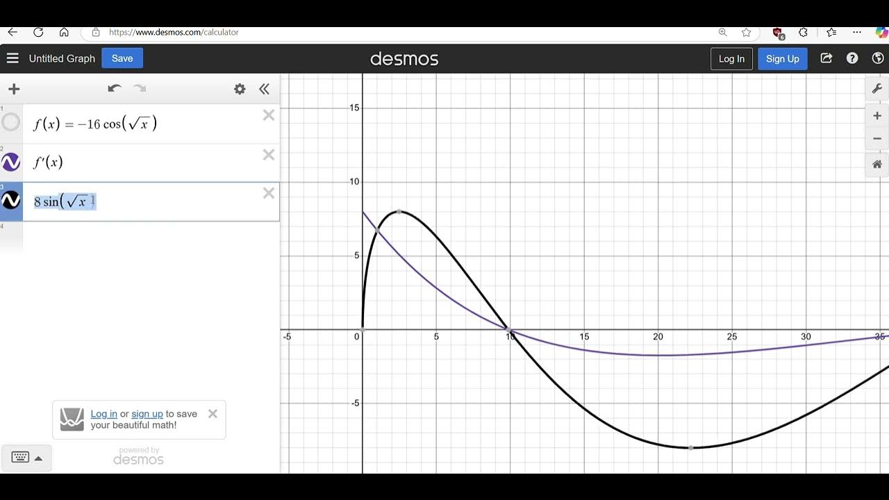 How to double check indefinite Integrals with Desmos. - YouTube