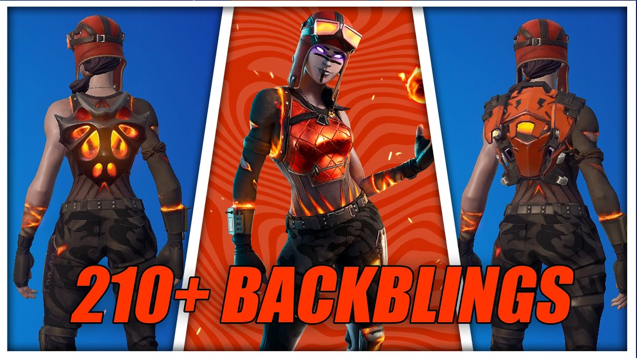Blaze skin fortnite showcase with 210+ Back Blings! - YouTube