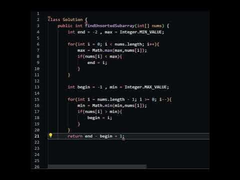 Shortest Unsorted Subarray || Shortest Continuous Subarray #shorts # ...