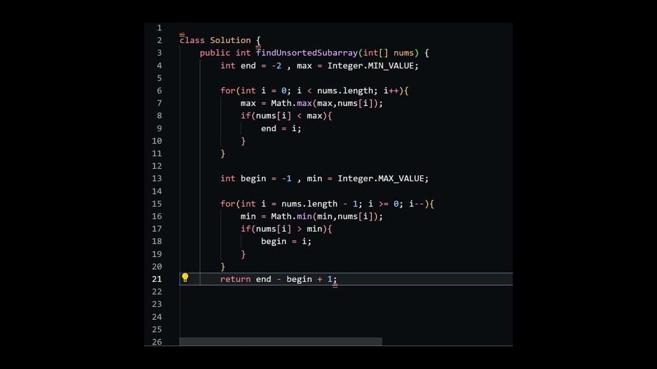 Shortest Unsorted Subarray || Shortest Continuous Subarray #shorts # ...