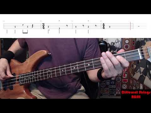 Different Strings by Rush - Bass Cover with Tabs Play-Along - YouTube
