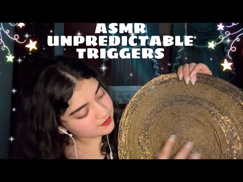 ASMR Unpredictable Triggers 🫶🏻 No talking 🌸 Fast and Aggressive 🌸 Long Nail Tapping, Scratching ...
