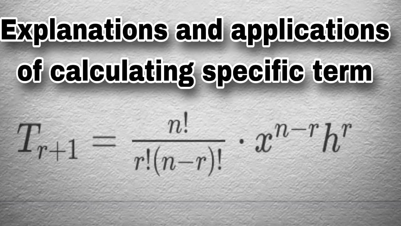Binomial theorem Calculation of specific term part5 | mathematics - YouTube
