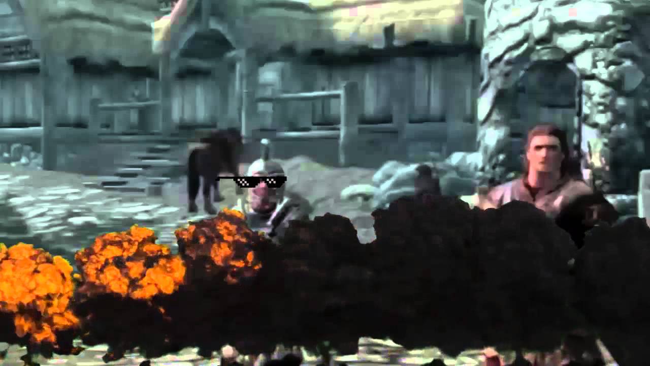 Skyrim Fgt gets r3kt MLG - YouTube