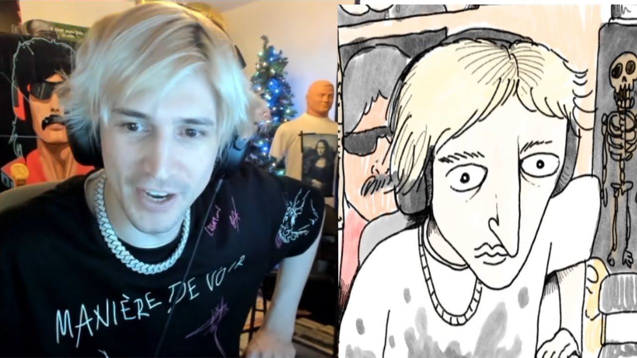 xQc opens fan art at the perfect time - YouTube