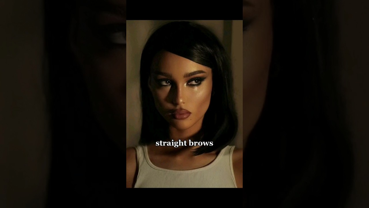 arched brows vs straight brows - YouTube