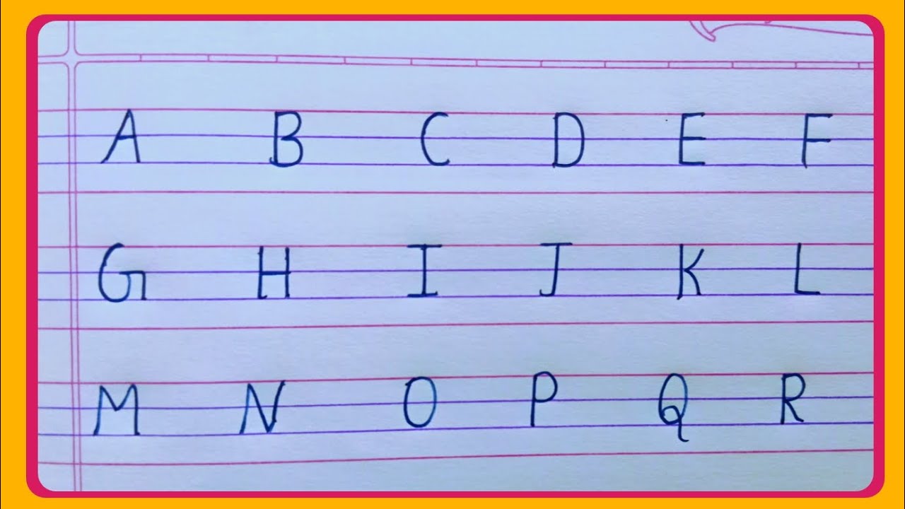 ABCD alphabet /ABCD Capital letters writing /ABCD alphabet in English ...
