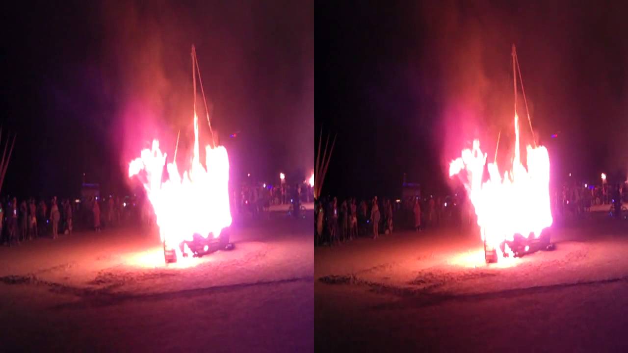 Burning Man 2012 - Viking ship burn - YouTube