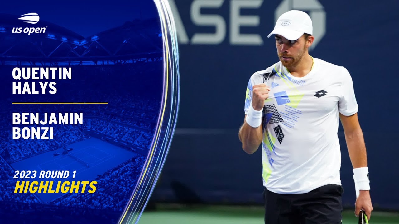 Quentin Halys vs. Benjamin Bonzi Highlights | 2023 US Open Round 1 ...