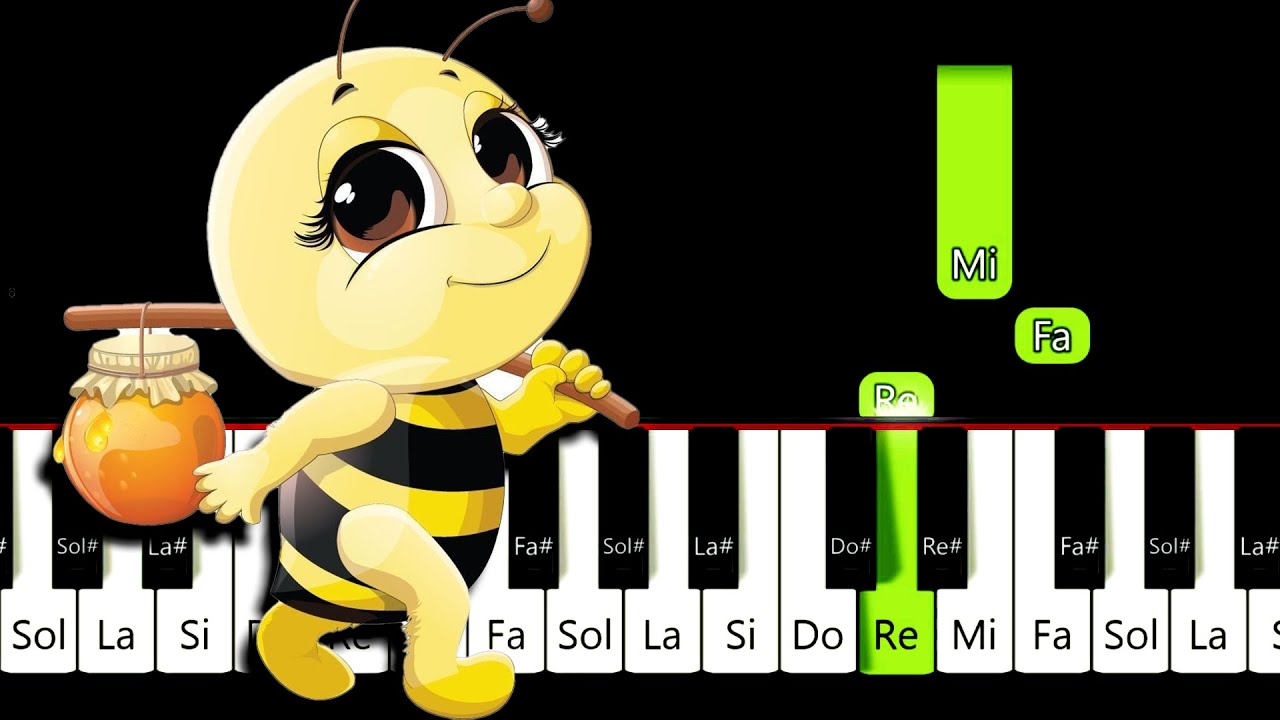 Zum Zum Zum Albinuta Mea Cantece Copii PIAN Incepatori - YouTube