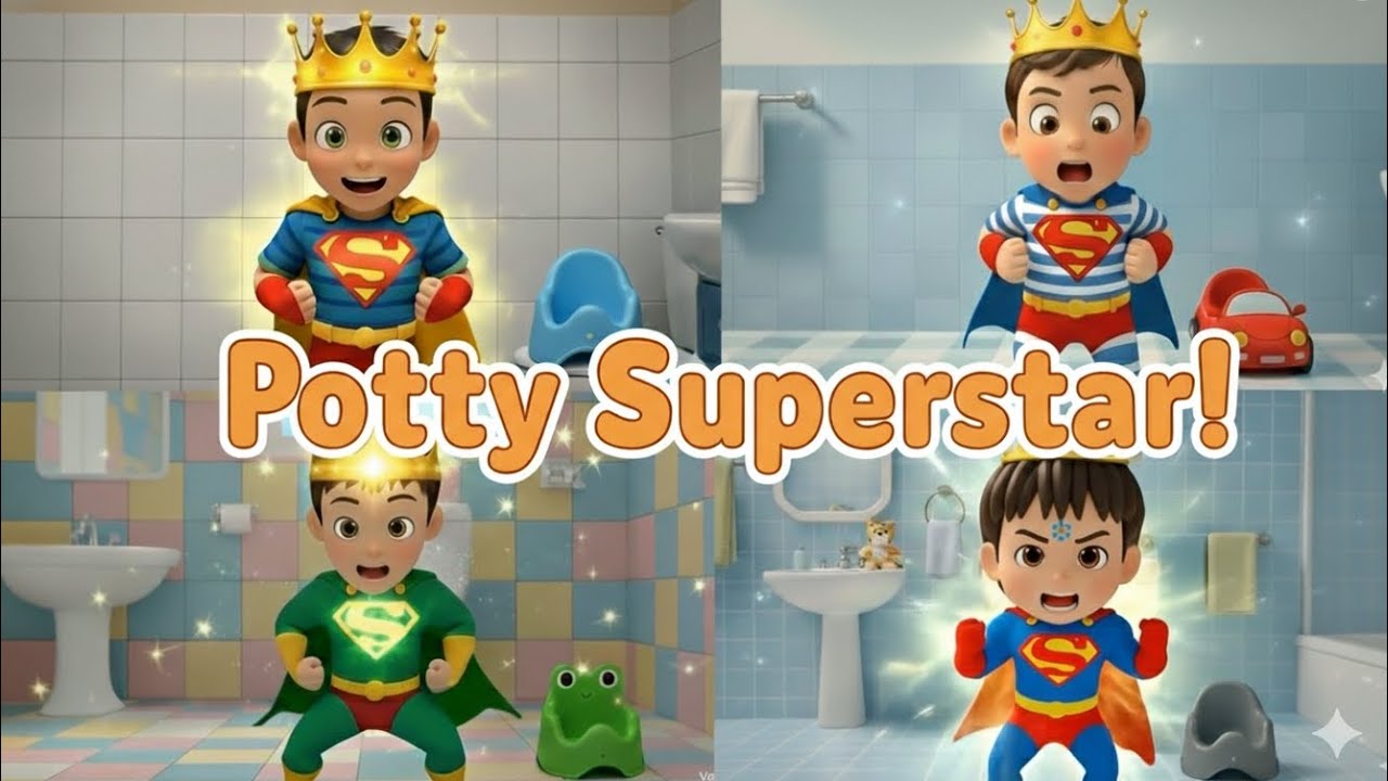 Potty Training Song for Kids | Potty Superstar | Nursery Rhyme ...