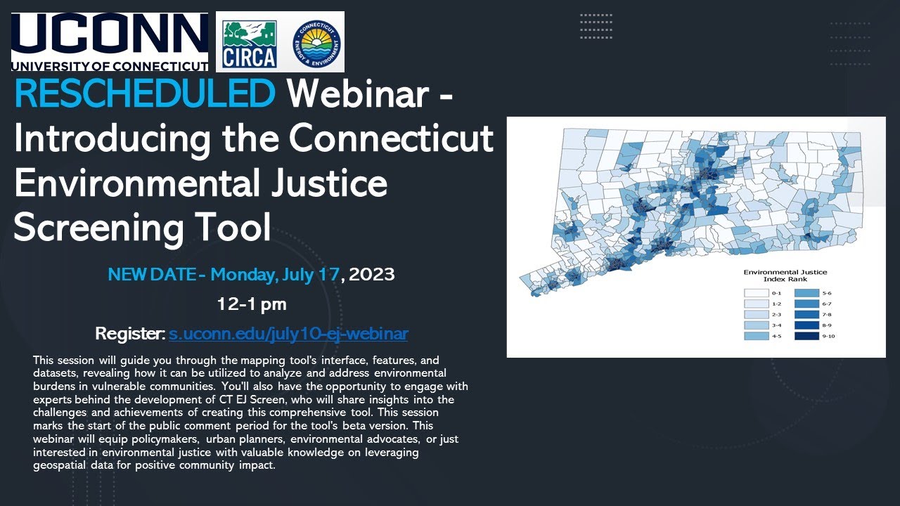 Introducing the Connecticut Environmental Justice Screening Tool - YouTube