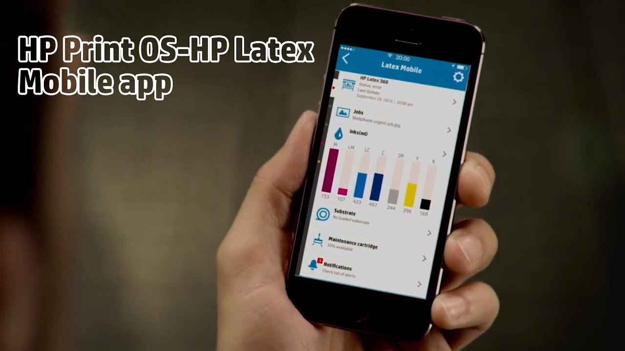 HP Print OS HP Latex Mobile app - YouTube