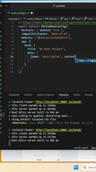 Add Meta Tag In Nuxtjs Nuxtjs Javascript Shorts Short Coding Youtube