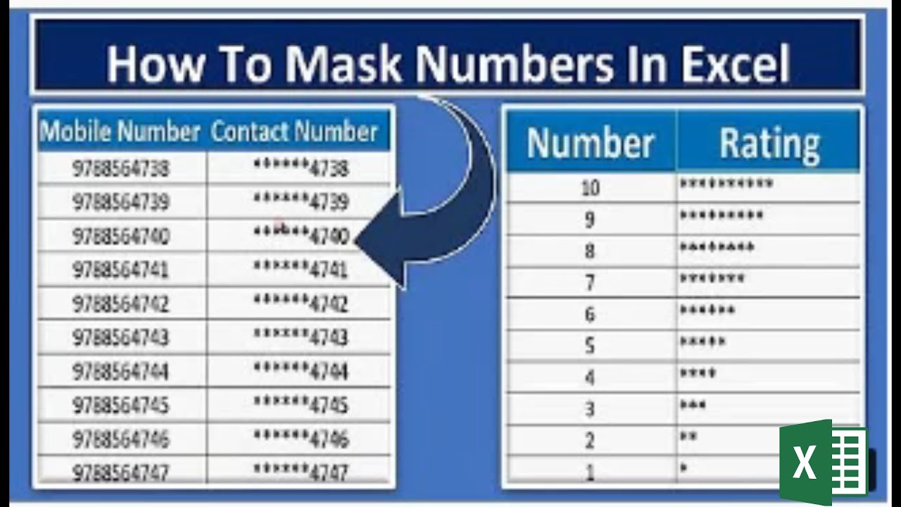 How To Mask Numbers In Excel Printable Online
