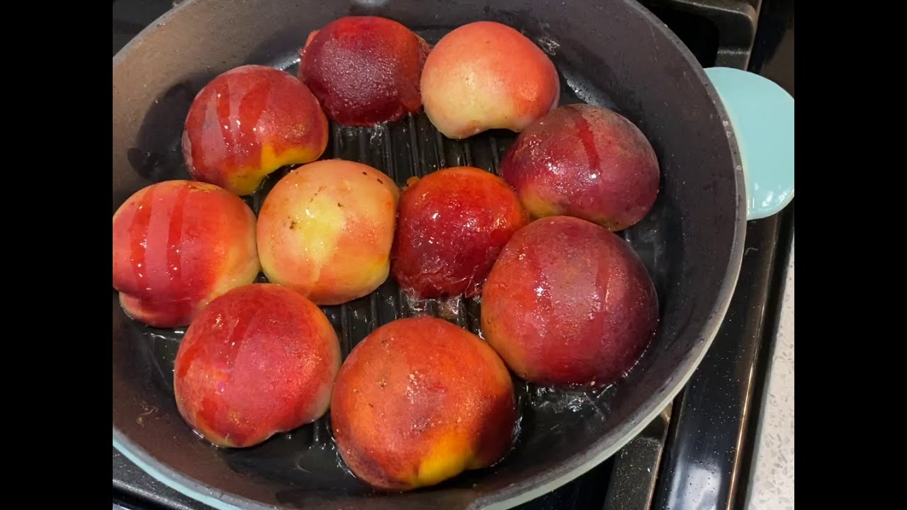 Grilled Stone fruit with Bandi Farmer cheese & candied almonds - YouTube