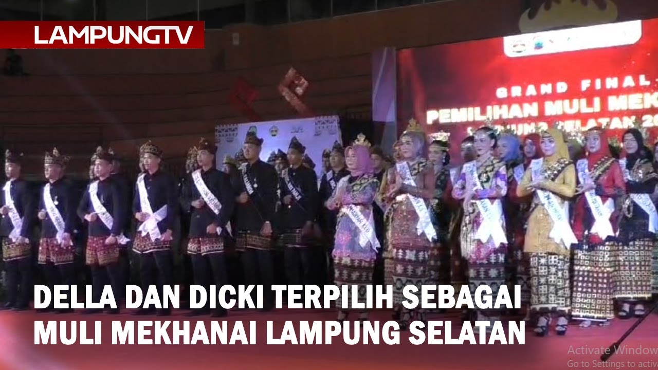 Della-Dicky Terpilih Sebagai Muli Mekhanai Lampung Selatan - YouTube